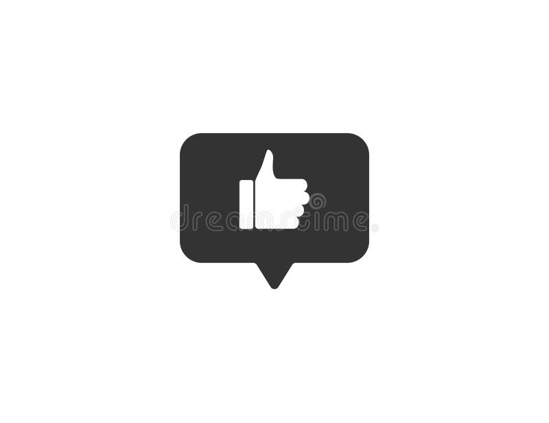 Like Button Hand Icon on White Background. Vector Illustration. Stock ...