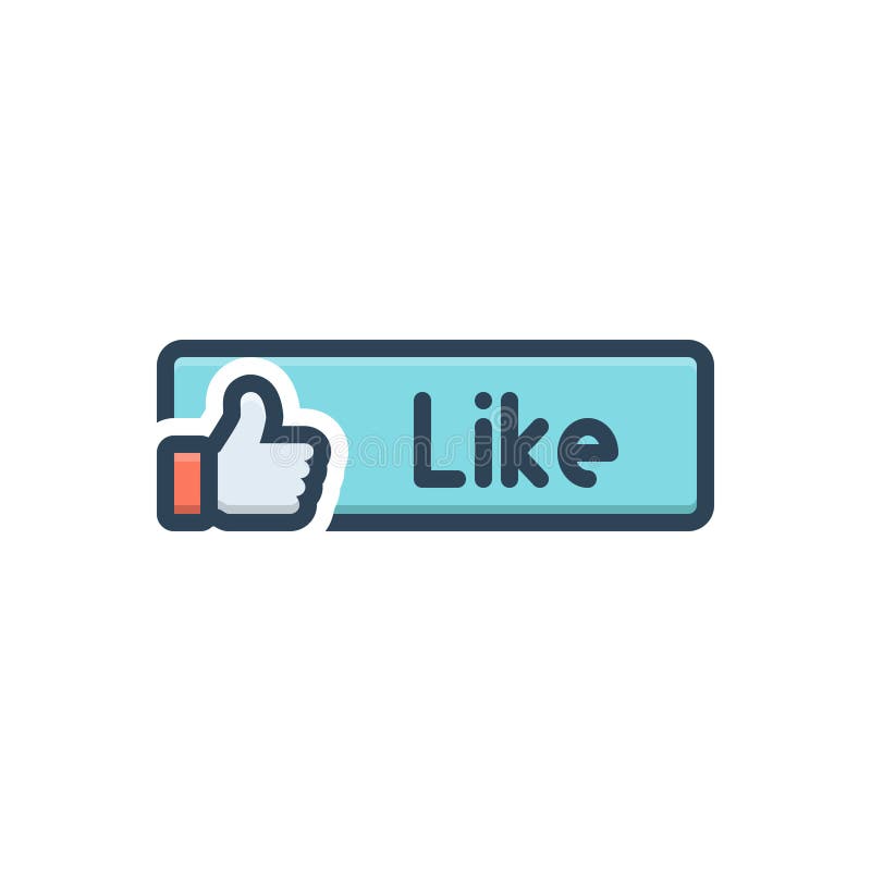 Color Illustration Icon for Like Button, Confirmation and Feedback ...
