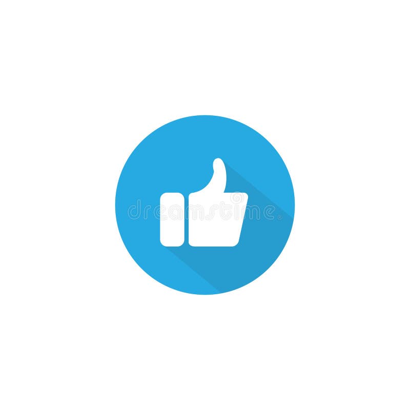 Like Button Icon Vector in Trendy Flat Style. Thumb Up Symbol ...