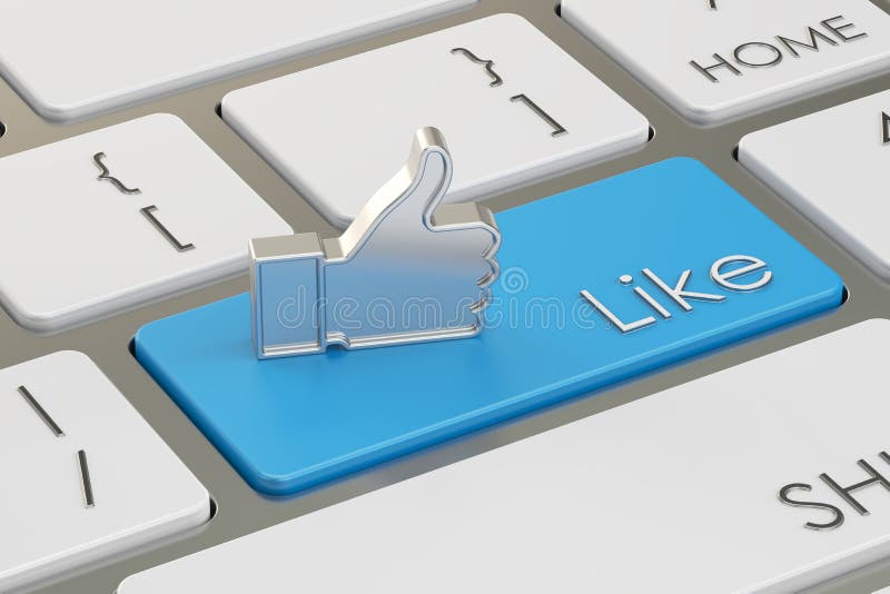 Like Button on the Keyboard Editorial Photography - Illustration of ...