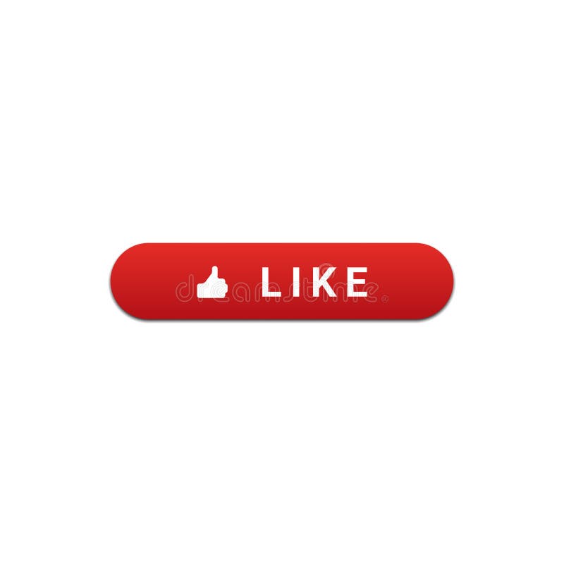 Like Button with Red Color on White Background for Website and UI ...
