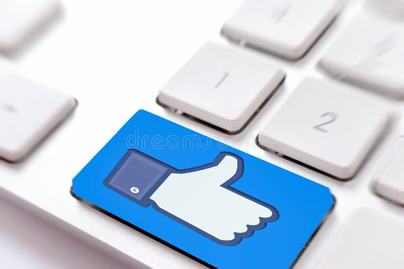 Like us button editorial stock photo. Image of keyboard - 36272178