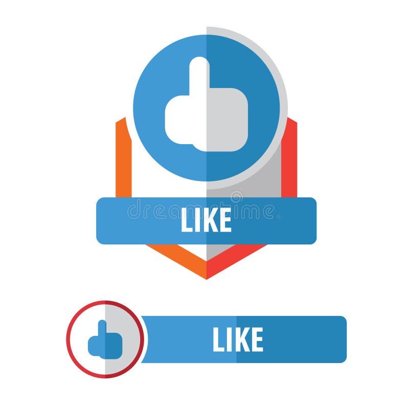 Like Button. Vector Illustration Decorative Design Stock Vector ...