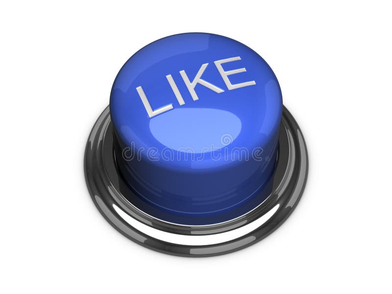 Blue LIKE button stock illustration. Illustration of global - 45611499