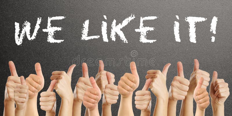 We like it stock photo. Image of chalk, approval, expressing - 41879796