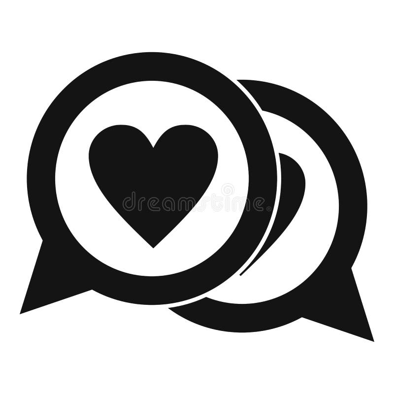 Like Chat Icon, Simple Style Stock Vector - Illustration of black ...
