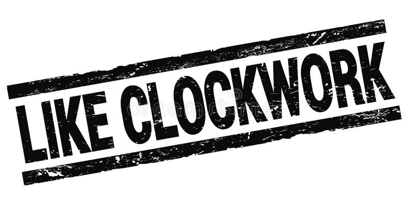 LIKE CLOCKWORK Text Written on Red Stamp Sign Stock Illustration - Illustration of icon, like ...