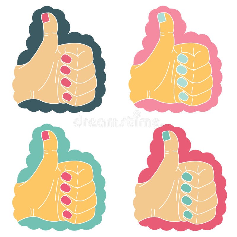 Like Color Set Isolated on White Bacground Stock Illustration ...