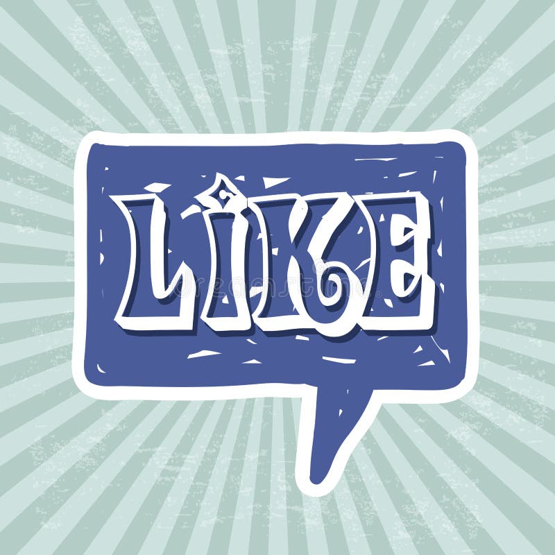 LIKE ! Comic Speech Bubble, Cartoon. Stock Vector - Illustration of ...