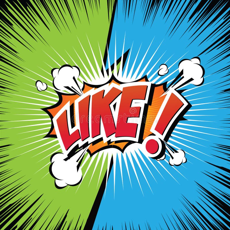 LIKE ! Comic Speech Bubble, Cartoon. Stock Vector - Illustration of ...