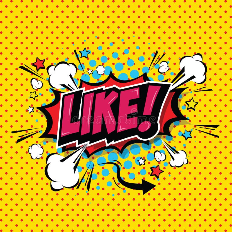 LIKE ! Comic Speech Bubble. Vector Eps 10 Stock Vector - Illustration ...