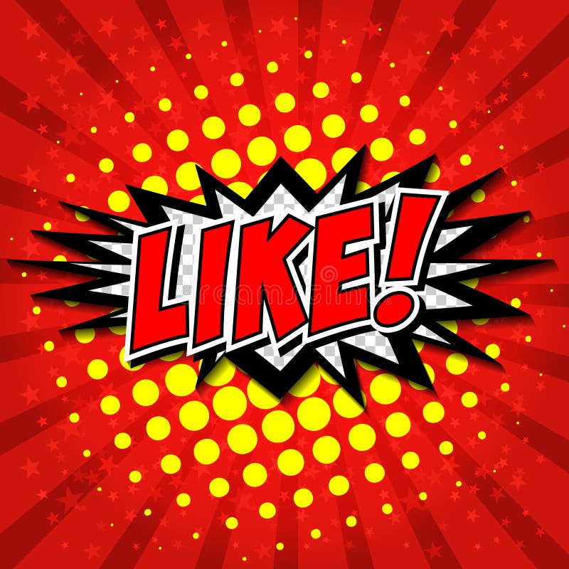 LIKE ! Comic Speech Bubble, Cartoon. Stock Illustration - Illustration ...