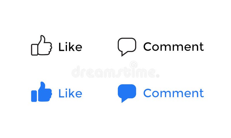 Like and Comment Icon. Social Media Elements Stock Vector ...