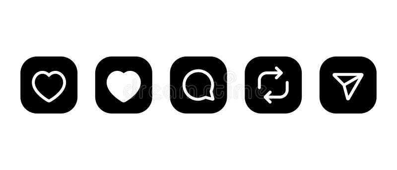 Social Media Icon Threads Stock Illustrations – 592 Social Media Icon ...