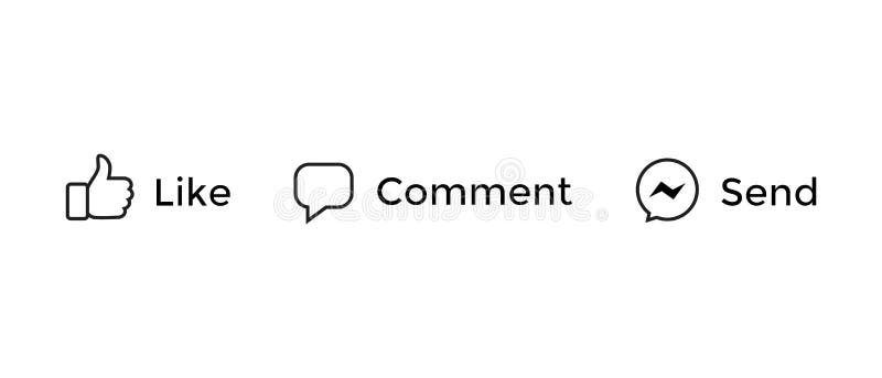 Like, Comment, Share and Save in Flat Design. Button Icon Set of Social ... Like, Comment, Share and Save in Flat Design. Button Icon Set of Social ...