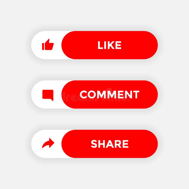 Like, Comment, and Share Icon Vector Illustration Stock Vector ...