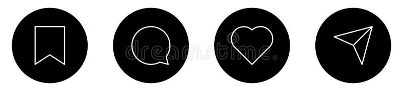 Like, Comment, Share and Save Icons Stock Vector - Illustration of ...