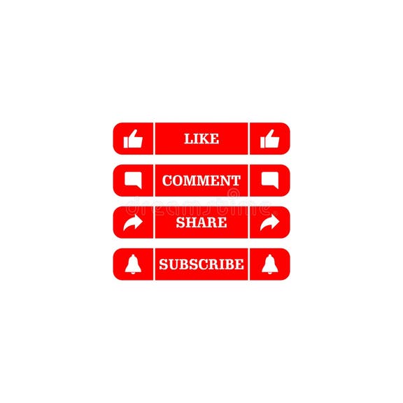 Like, Comment, Share, and Subscribe Button. Collection of Like, Comment ...