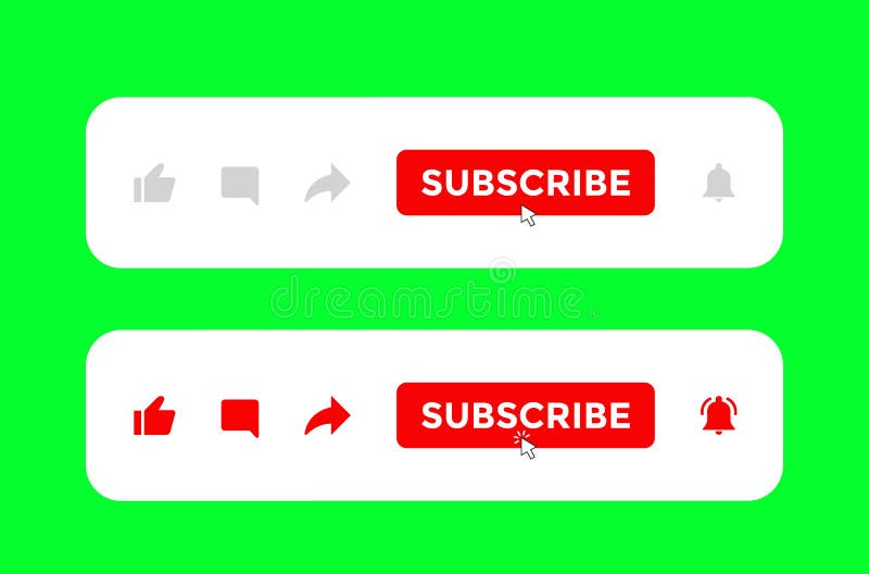 Like, Comment, Share and Subscribe Button Vector. Icon Set Collection ...