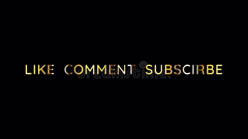 Set of Golden Text Like Comment Share Subscribe Thank You for Watching ...