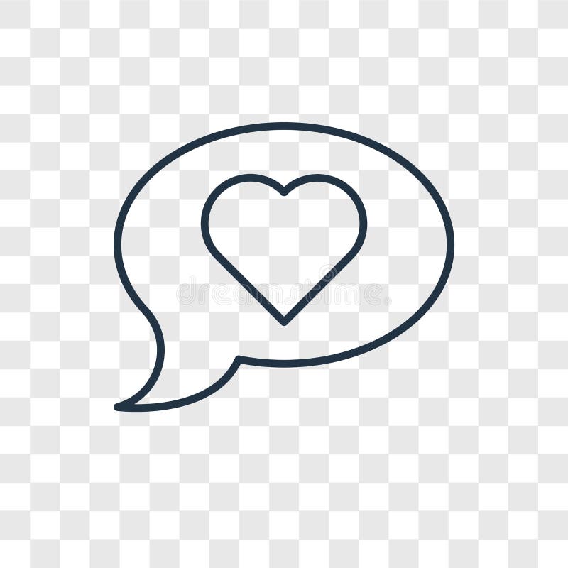 Like Concept Vector Linear Icon Isolated on Transparent Background ...