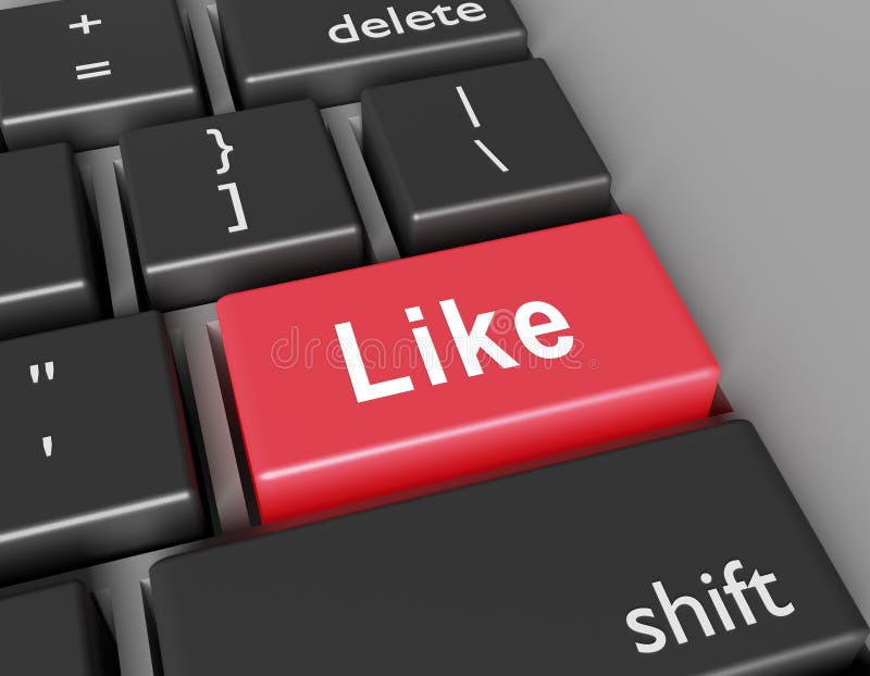 Like Button Keyboard Stock Illustrations – 502 Like Button Keyboard ...