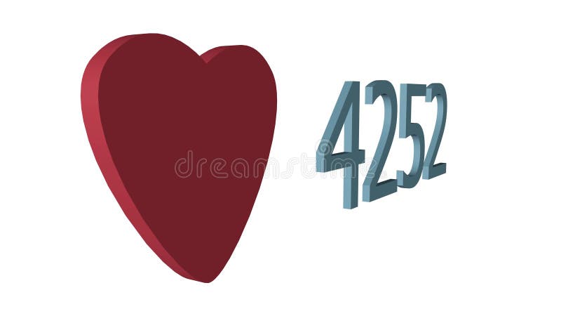 3D Render `Like` Counter Animation Stock Footage - Video of love ...