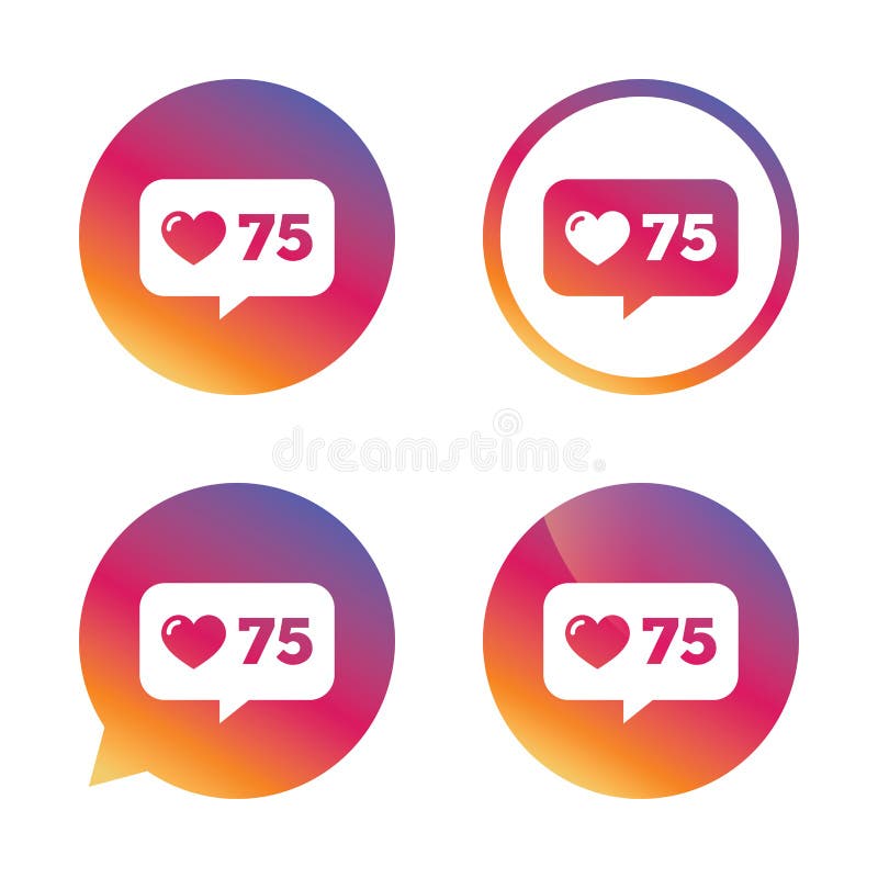 Like Counter Icon. Notification Speech Bubble. Stock Vector ...