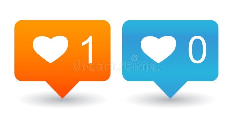 Like Counter Notification Icons Stock Vector - Illustration of ...