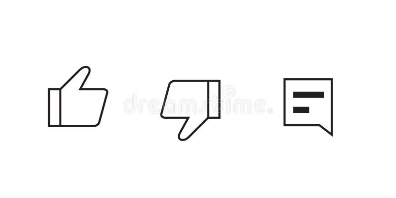 Like, Dislike, Comment, Share, More. Icon Set of Channel Subscription ...