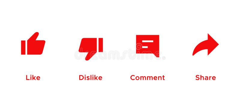 Like, Dislike, Subscribe Icon Vector. Button Set To Promote Streaming ... Like, Dislike, Subscribe Icon Vector. Button Set To Promote Streaming ...