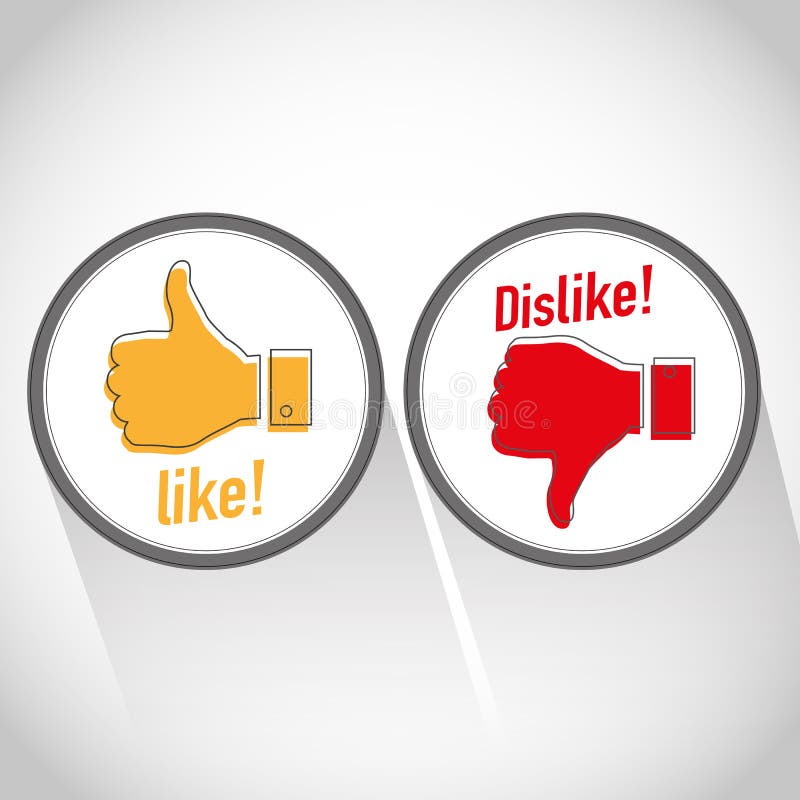 Like dislike stock vector. Illustration of best, approval - 40475423