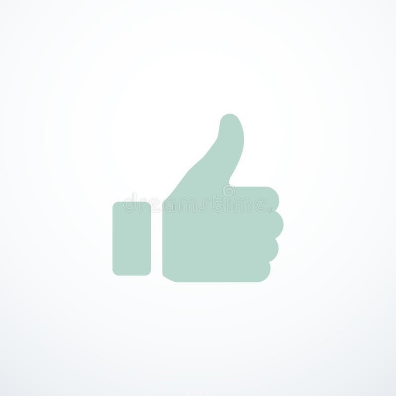 Like Icon Vector in Gold Style. Thumb Up Sign Symbol Stock Vector ...