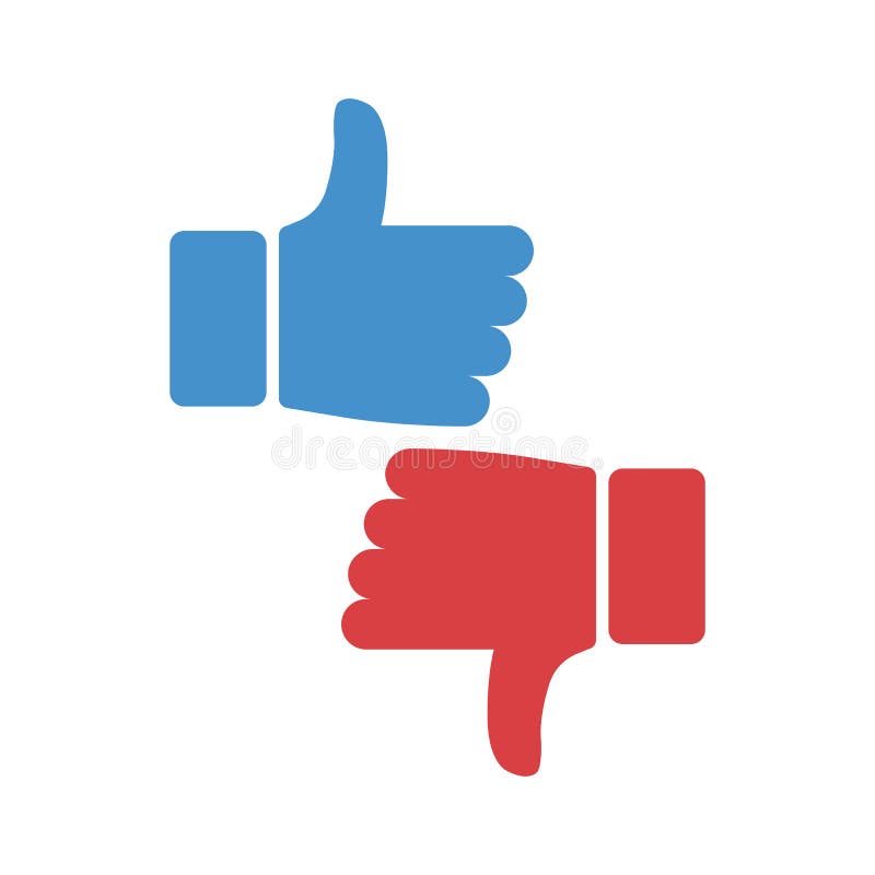 Like and Dislike Icon. Vector Stock Illustration - Illustration of ...