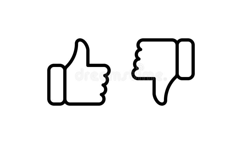 Like and dislike signs stock illustration. Illustration of graphic ...