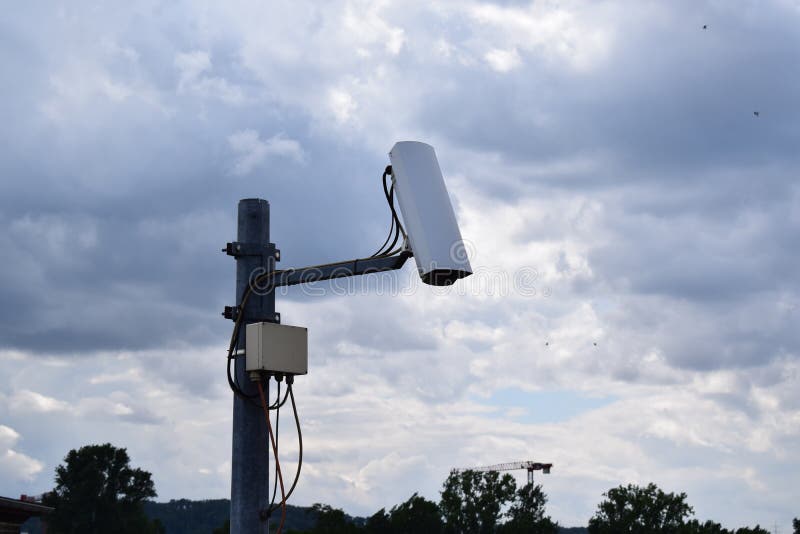 Surveillance Camera Looking Down Stock Image - Image of lighting ...