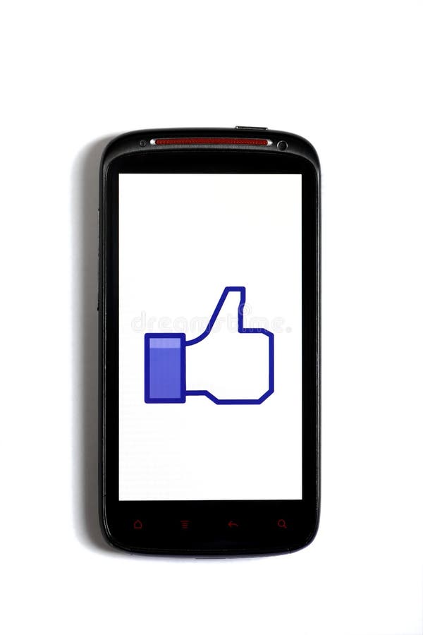 Facebook phone editorial stock image. Image of business - 24315334