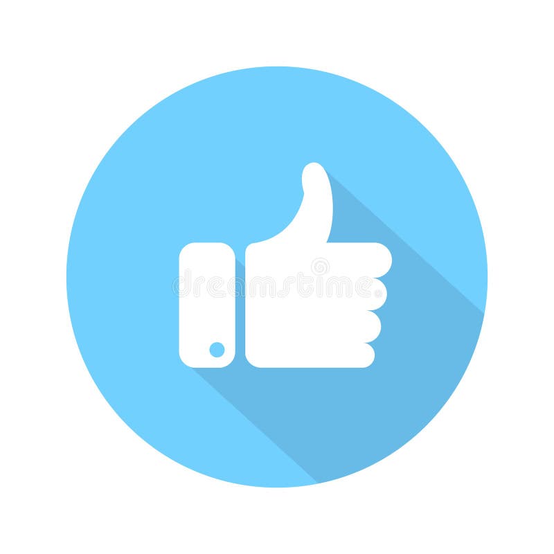 Like Flat Icon Vector. Thumb Up Symbol Button Illustration Editorial ...