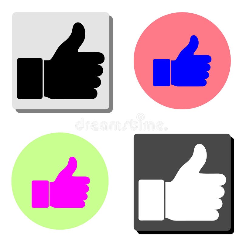 Like. flat vector icon stock vector. Illustration of internet - 118637148