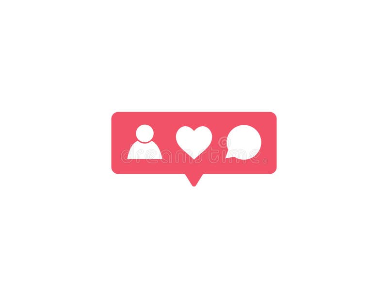 Like, Follow, Comment Icon on White Background. Vector Illustration ...