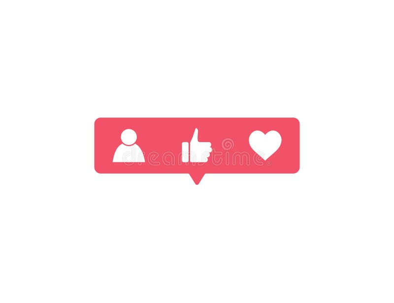 Like, Follow, Comment Icon on White Background. Vector Illustration ...