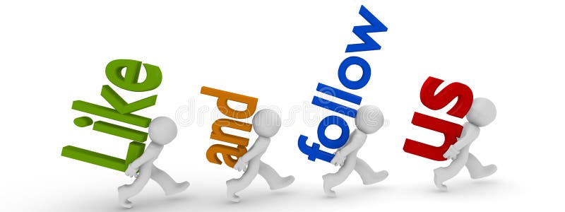 Like and follow us stock illustration. Illustration of internet - 62382014