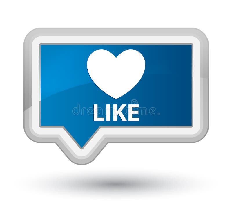 Like (heart Icon) Prime Blue Banner Button Stock Illustration ...