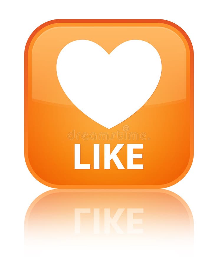 Like (heart Icon) Special Orange Square Button Stock Illustration ...