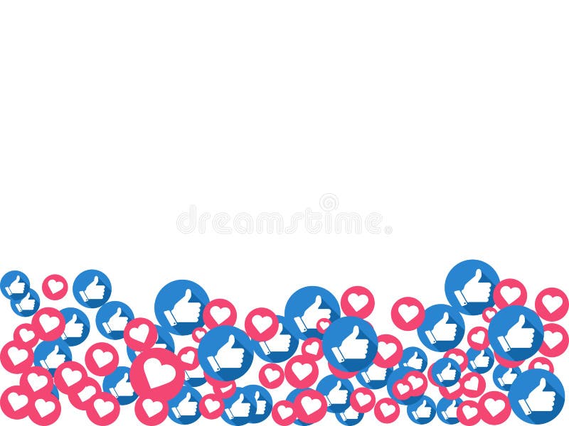 Like and Heart Icons. Social Network Concept Design Elements for Web ...