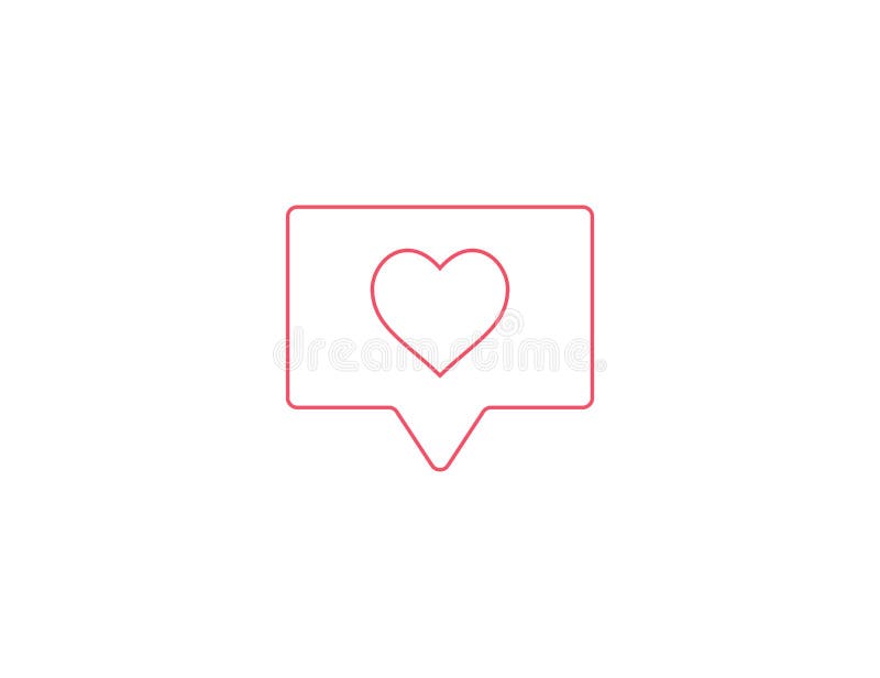 Like, Heart, Notification, Social Media Icon. Vector Illustration ...