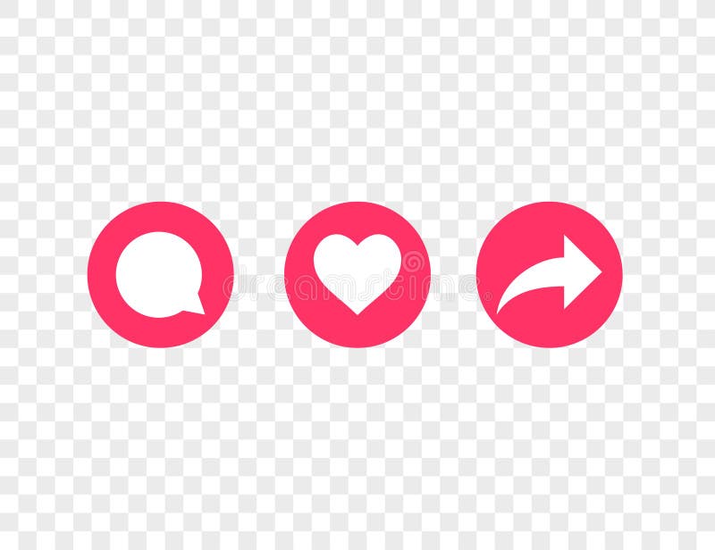 Like, Heart, Share, Comment Icon. Vector Illustration. Stock Vector ...