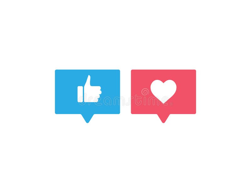 Like, Heart, Thumb, Social Media Icon. Vector Illustration. Stock ...