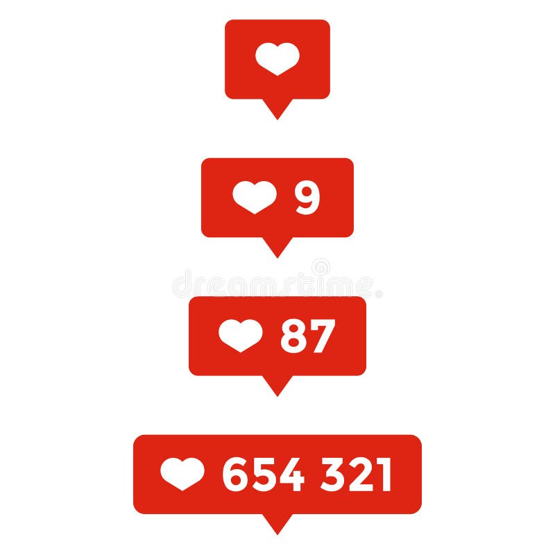 Like icon and counters set stock vector. Illustration of plus - 91511015