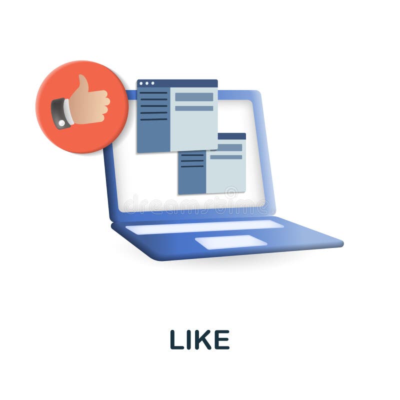 Like Icon. Simple Element from Social Media Collection. Creative Like ...